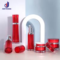 China Sealing Mist Spray Bottles Red Slim Waist Lotion Cream Bottle For Mist Packaging for sale