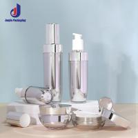 China Replaceable Acrylic Bottles 30ml 100ml Silver Plastic Lotion Pump Bottle for sale