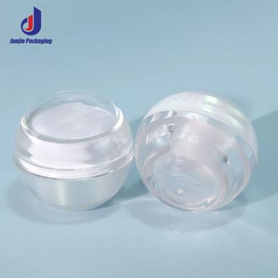 China Plastic Cosmetic Cream Jar Small 5g Cream Jar Double Layer With PS Collar for sale