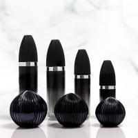 China High-End Black Smooth Form Lotion Bottle Acrylic 100Ml Essential Oil Body Cream Bottle With Pump Face Cream Bottle for sale