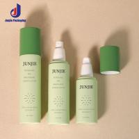 China Green Plastic Pump Bottles Frosted Plastic Bottles Customized With Cylindrical Design for sale