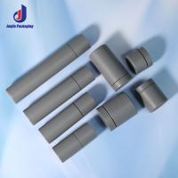 China Cylinder Round Plastic Bottles 60ml 100ml 120ml Gray Cylinder Bottles With Caps for sale