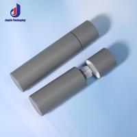 China Cylinder Round Plastic Bottles 60ml 100ml 120ml Gray Cylinder Bottles With Caps for sale