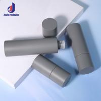 China Cylinder Round Plastic Bottles 60ml 100ml 120ml Gray Cylinder Bottles With Caps for sale