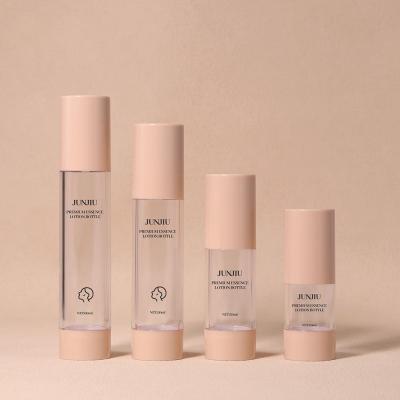 China 50ml 100ml Cosmetic Airless Pump Bottle Round Shape Dual Chamber Airless Bottle For Facial Cream Serum for sale