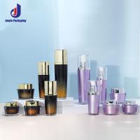 China 30ml 60ml 100ml Purple Empty Skincare Bottles Luxury Lotion Pump Bottle With Acrylic Base Material for sale