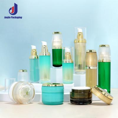 China Customized 100ml Acrylic Bottles 50g Face Cream Jars Cosmetic With Screen Printing Logo Acceptable for sale