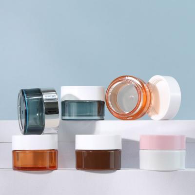 China Logo Printing Customized Acrylic Cosmetic Pump Bottles for in Skin Care Cream 50g and 100ml Luxury Skincare Packaging Set for sale