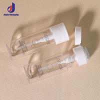 China PET Cosmetic Bottle 100ml 120ml 400ml Makeup Remover Bottle With Round Flat Top for sale