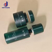 China 500ml PET Plastic Bottle Green Pump Lotion Bottle Frosted With Bamboo Lid for sale