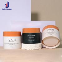 China Luxury White Plastic Cosmetic Jars 200g 250g 300g Body Scrub Double Wall Plastic Jars for sale