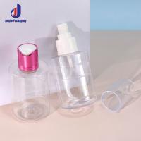 China 30ml 50ml 100ml PET Spray Bottle Luxury Plastic Refillable Perfume Bottle With Wooden Cap for sale