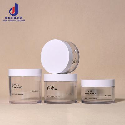 China 150g 200g PET Cosmetic Jars / Empty Skin Care Containers Cosmetic for Body Cream Body Scrub for sale