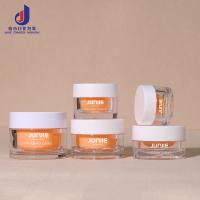 China Orange 15g Cosmetic Jars Packaging Hair Cream Container With White Lid for sale