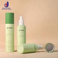 China Green Plastic Pump Bottles Frosted Plastic Bottles Customized With Cylindrical Design for sale