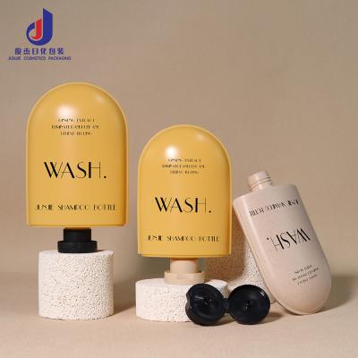 China Customized 350ml 250ml HDPE Plastic Special Shampoo Bottle Eco-Friendly Body Wash Pump Bottle for sale