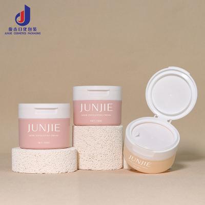 China Plastic PP Jar 80ml 100ml 120ml Round Cosmetic Packaging For Face Cream With Customized Logo for sale