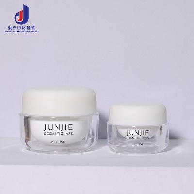 China 15ml/20ml/50ml Acrylic Empty Cosmetic Jar Skin Care Containers With Plastic Screw Cap For Facial Lotions for sale
