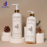 China Empty 500ml Beige Shampoo Body Wash Conditioner Packaging Plastic Bottle With Aluminum Lotion Pump Dispenser for sale