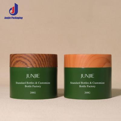 China Luxury 200g Cream Packaging Jar with Screw Cap Large Capacity Body Scrub Cosmetic Plastic Bottle for Recycling for sale