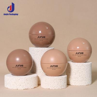 China 10g 15g 20g 25g 30g 50g Body Scrub Container Ball Shaped Skincare Jars Cosmetic Cream Plastic Jar With Logo for sale