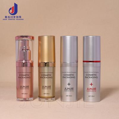 China Luxury 30ml Skincare Packaging Set Empty Cosmetic Acrylic Essence Oil Bottle For Skin Care Serum Plastic Bottle for sale