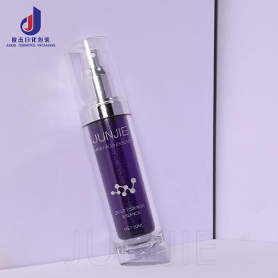 China 50ml Acrylic Beauty Cosmetic Lotion Bottles Empty Water Cream For Essence Packing With Pump for sale