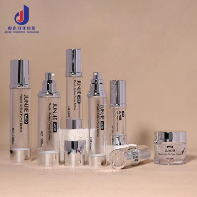China Round Shape Airless Cosmetic Pump Bottle 20ml 30ml 50ml 100ml Plastic Luxury Lotion Bottle for sale