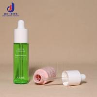 China Customized logo Luxury Plastic Skincare Packaging 20ml 30ml 60ml 1oz Frosted Flat Face Serum Essential Oil Dropper Black Bottle for sale