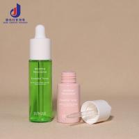 China Customized logo Luxury Plastic Skincare Packaging 20ml 30ml 60ml 1oz Frosted Flat Face Serum Essential Oil Dropper Black Bottle for sale