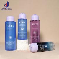 China Customized blue purple Color PET Toner Bottle Transparent PET Toner Bottle PET Flat Shoulder Bottle for sale