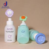 China High Quality 400ml PE Plastic Hand Wash Bottles Cute Flower Shape Liquid Soap Dispenser Face Clean Foam Bottle for sale