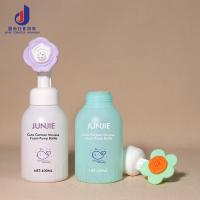China High Quality 400ml PE Plastic Hand Wash Bottles Cute Flower Shape Liquid Soap Dispenser Face Clean Foam Bottle for sale