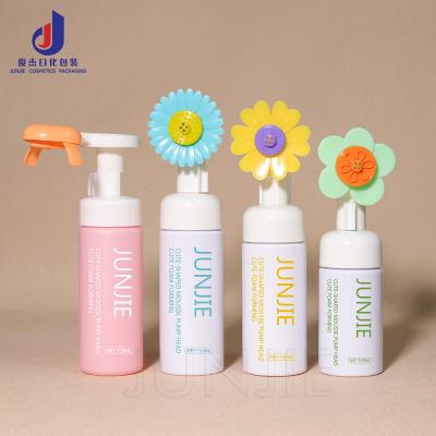China Cute New Style 100ml-200ml PET Mousse Foam Bottle Pressing Hand Sanitizer Plastic Bottle Face Wash Facial Cleanser Bottle for sale