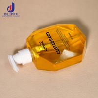 China Empty Body Wash Lotion Shower Gel Press Bottle Hexagon Transparent 300ml White Pump Shampoo Plastic Bottle for sale