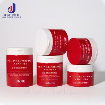 China 250ml-700ml PET Cotton Pad Jar with Screw Cap Customizable for Face Cream Lotion and Body Scrub for sale