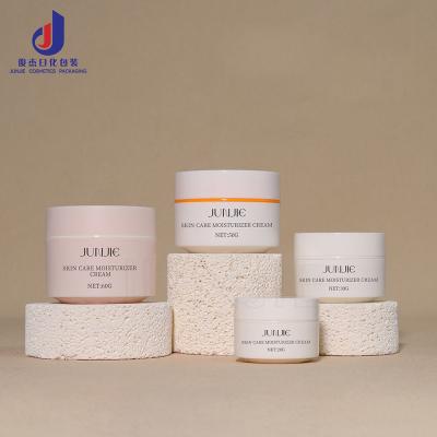China Luxury 60ml 50ml 30ml 20ml Empty White Body Cream Jar Container Face Cosmetic Jar Packaging Set for sale