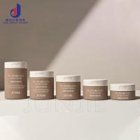 China Plastic Pet Cosmetic Cream Jars Pots Containers 250ml-700ml Plastic Jars with Lids Cream Jar Body Scrub Containers for sale