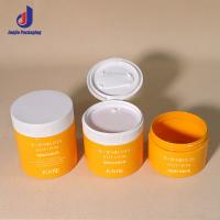 China Plastic Pet Cosmetic Cream Jars Pots Containers 250ml-700ml Plastic Jars with Lids Cream Jar Body Scrub Containers for sale
