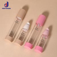 China 2025 Hot Sale 30ml 50ml 100ml Cosmetic Skin Care Pink Orange Airless Press Pump Lotion Cream Airless Lotion Bottle with Pump for sale