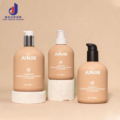 China Luxury Oval Shape 200ml 250ml 300ml Cylindrical Plastic Shampoo Pump Bottle for Skin Care Serum Face Cream Lotion for sale