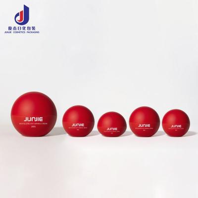 China 10ml-200ml Red Plastic for Ball Shape Wide-Mouth Empty Container 8oz Logo Hair Butter Body Scrub for Hair Care PP for Cosmetic for sale