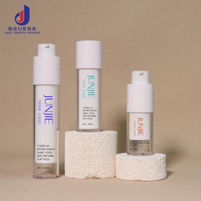 China Custom Empty Luxury Twist 15ml 30ml 50ml AS Frosted Cream Cosmetic Lotion Serum Plastic Spray Airless Pump Bottle for sale