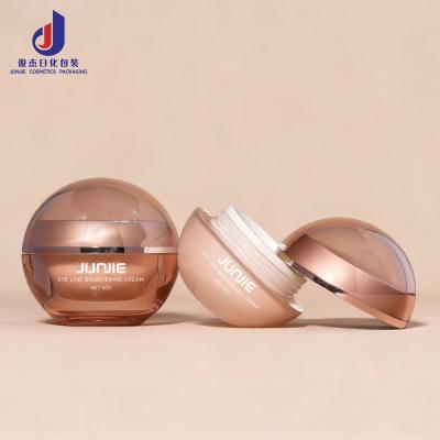 China Customized Ball Shaped Skincare Jars Plastic 20g 30g 50g Eye Cream Face Cream Eye Gel Moisturizer Jar for sale