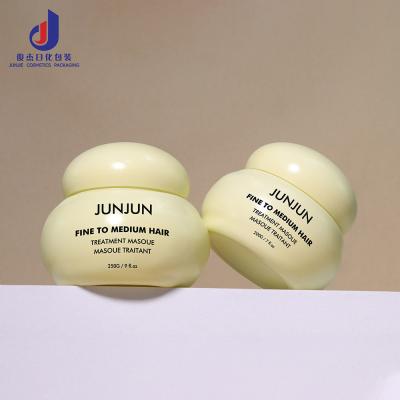 China Luxury Plastic Cosmetic Round Wide Mouth Bowl Shape Body Cleanser Butter Scrub Cream Jar 200g Cosmetics Packaging Containers for sale