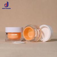 China Luxury Clear Orange Double Wall Plastic Cream Jar 10ml 15ml 20ml 30ml 50ml Capacities with Screw Top Cap for Cosmetics for sale