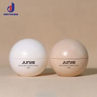 China 200g Body Scrub Container Ball Shaped Skincare Jars Cosmetic Cream Plastic Jar with logo Biodegradable Wheat Straw Jar for sale