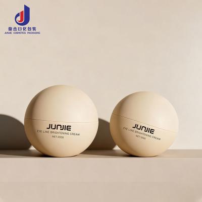 China 200ml 100ml Empty Plastic for Ball Shape Jar for Skin Whitening Face Cream Body Butter Scrub Wholesale Cosmetic Pot for sale