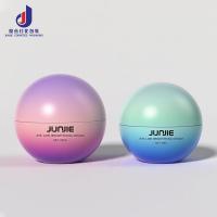 China 200g 100g Cosmetics Plastic Jar Ball Shape Eye Facial 50g Plastic PP Cream Jar Cosmetic Sphere Jar with Plastic Lid for sale