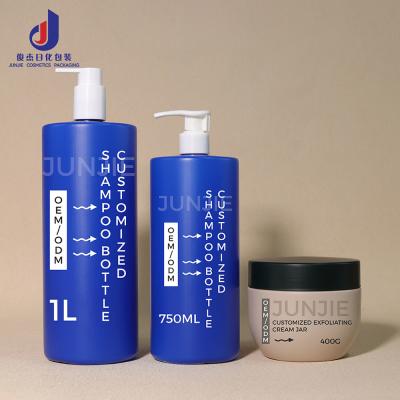 China 1L Custom HDPE Cosmetics Hair Product Shampoo Plastic Bottles for Body Wash Shower Gel Beauty Personal Care Products for sale